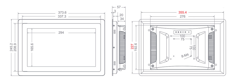 Touchthink 2nd Gen A Series 13.3 Inch 3mm Ultra-thin IP65 Low Power ...