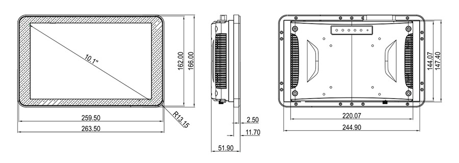 Touchthink Embedded B Series 10.1 Inch High-definition Touch Screen ...