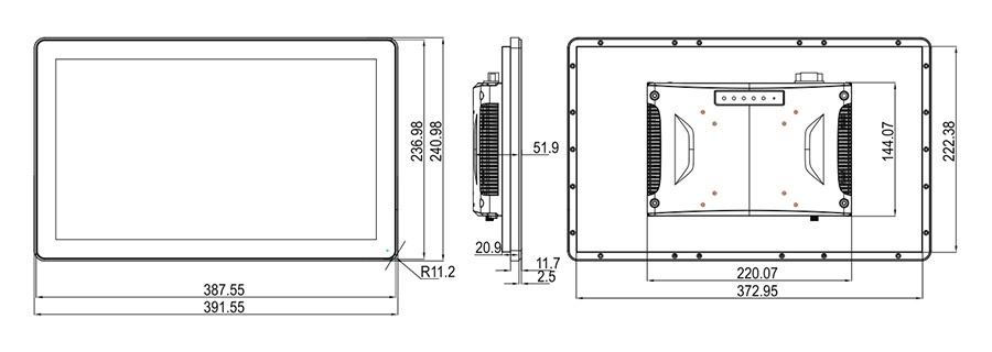 Touchthink Embedded B Series 15.6 Inch High-definition Touch Screen ...